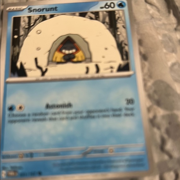 Pokemon | Games | Pokemon Snorunt Card Blue And Yellow | Poshmark